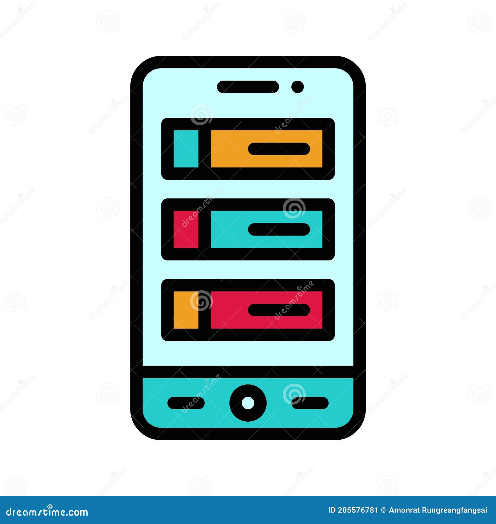 Feature List Icon, Mobile Application Vector Illustration Stock Vector ...