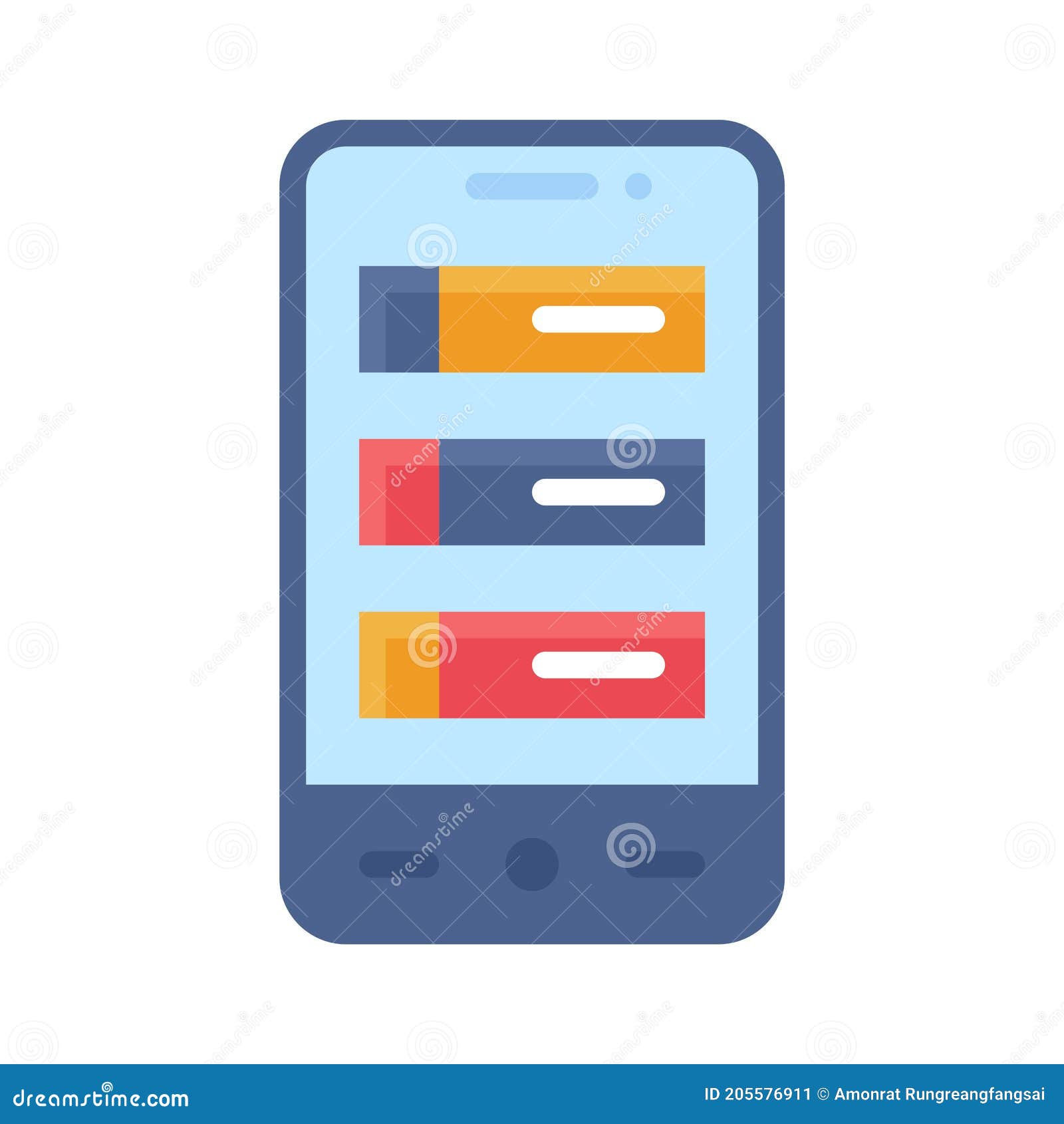 Feature List Icon, Mobile Application Vector Illustration Stock Vector ...