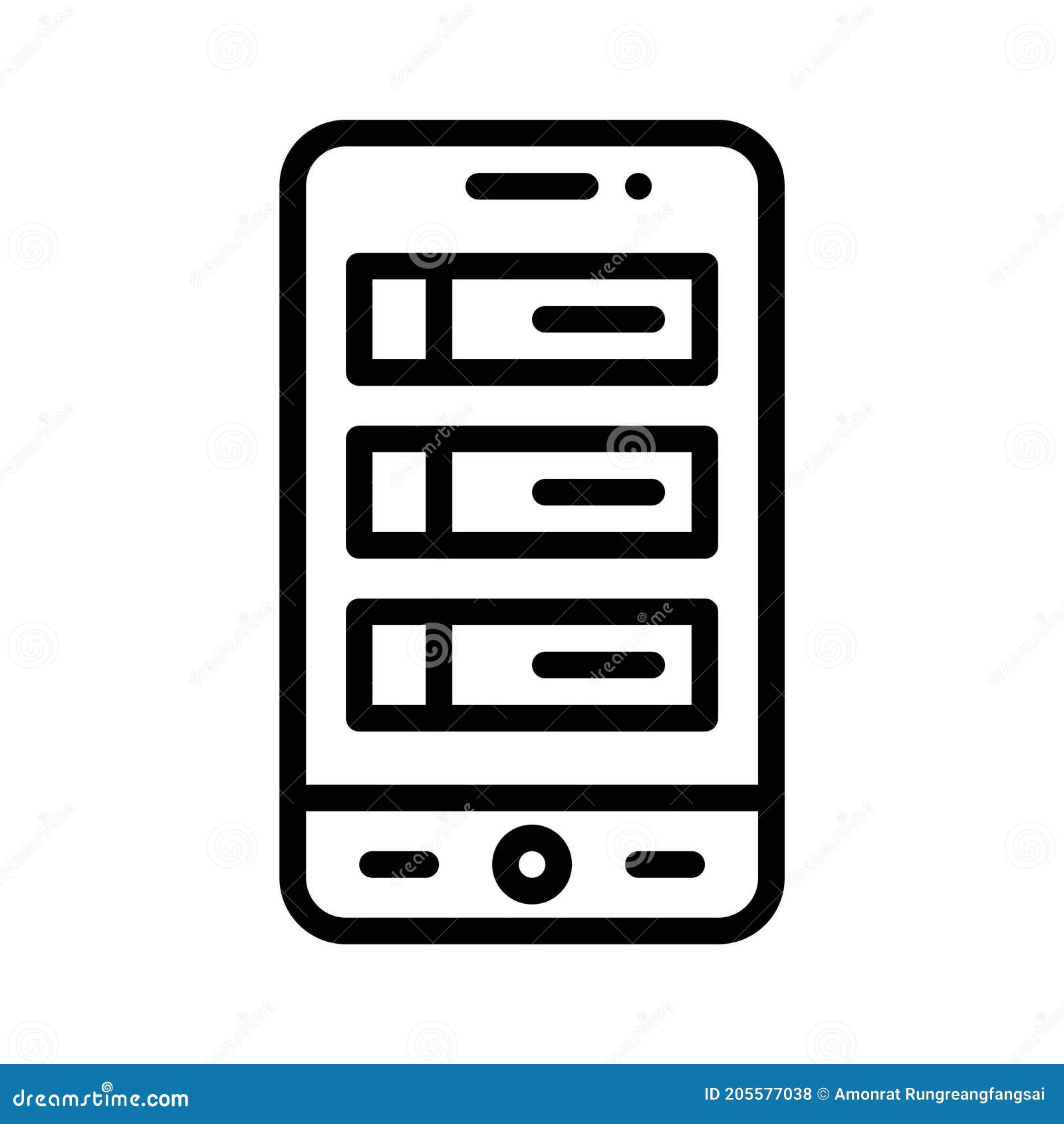 Feature List Icon, Mobile Application Vector Illustration Stock Vector ...