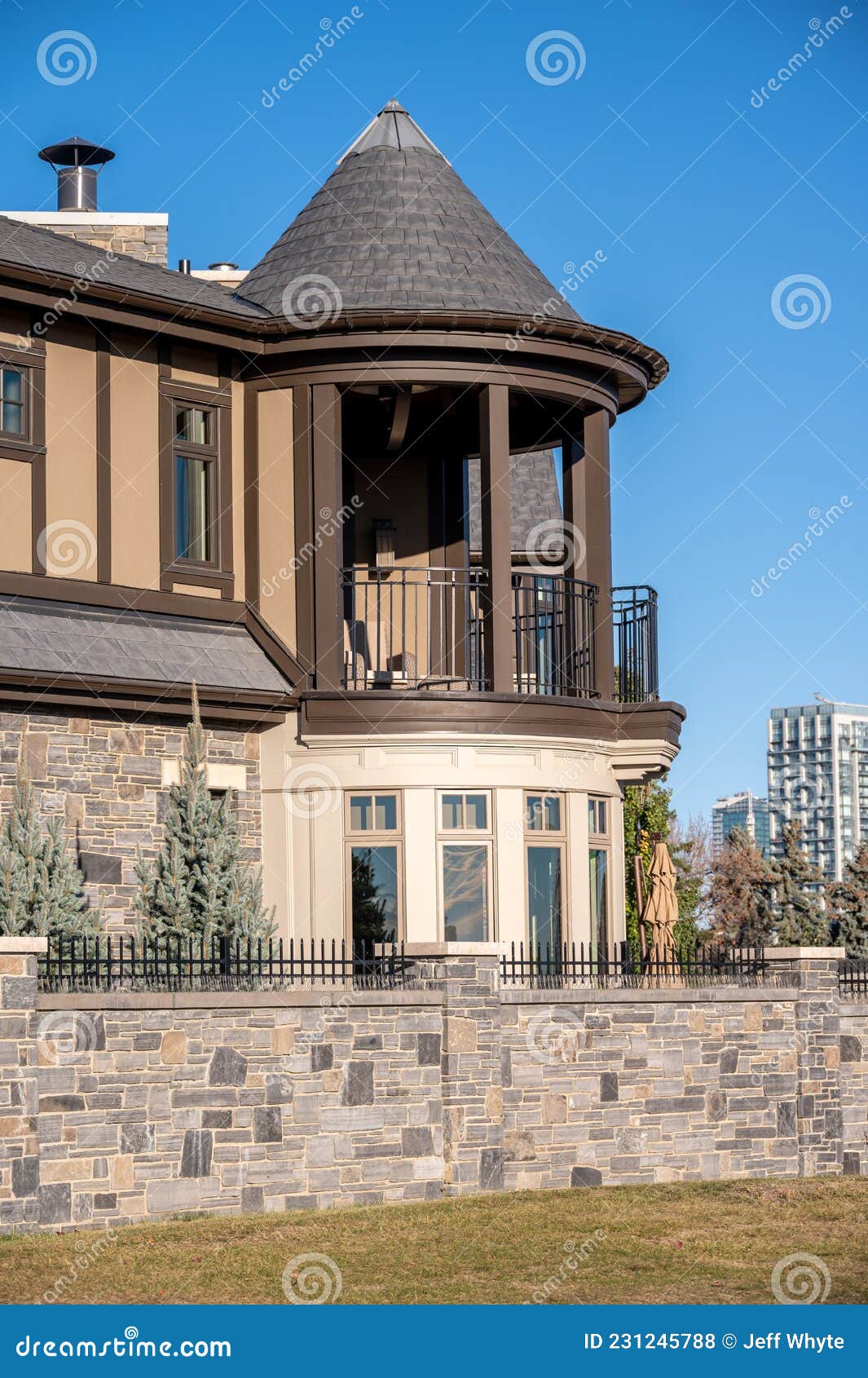 Feature of a Modern Luxury Home in Calgary Stock Photo - Image of ...