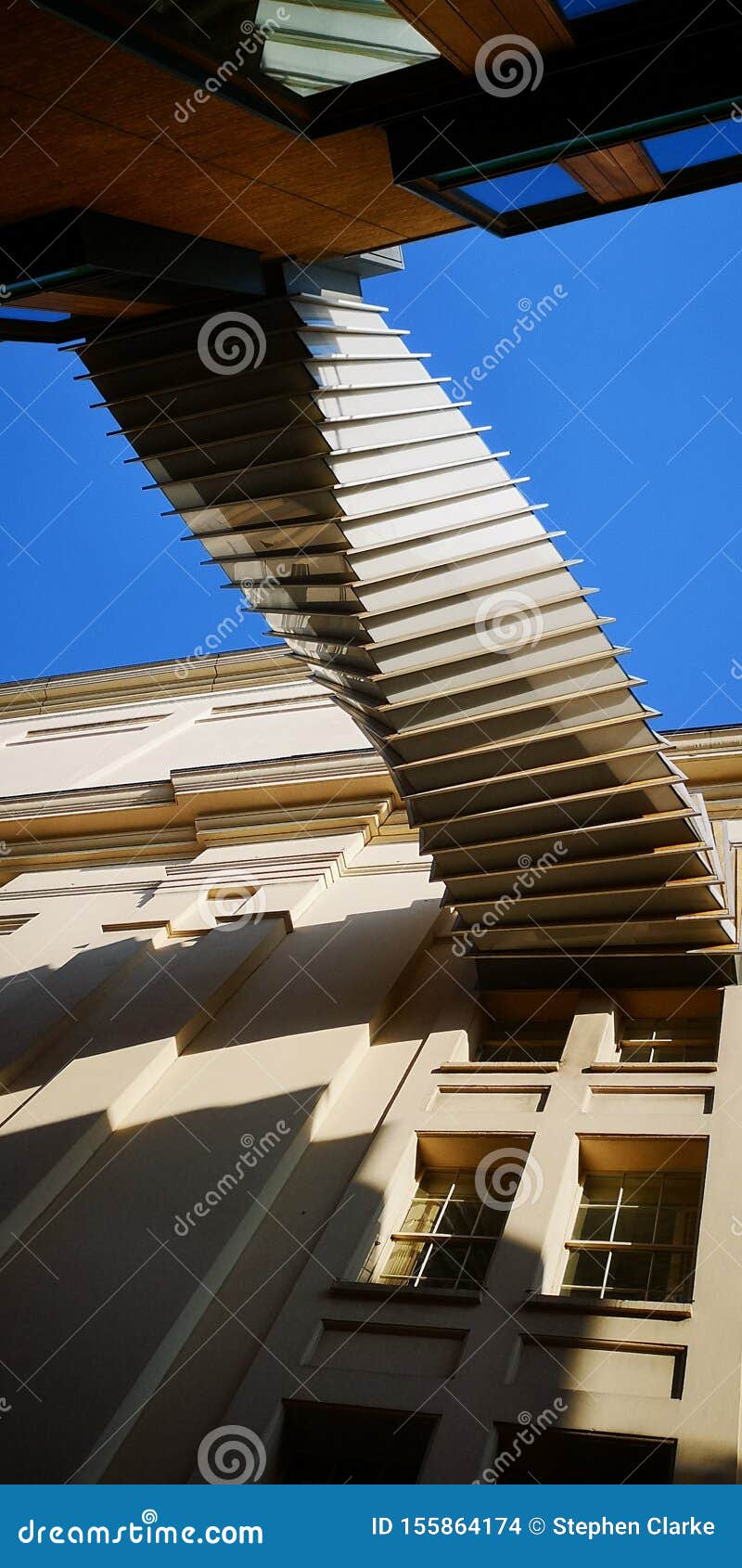 Twisted Bridge Structure Over A Water Canal In Dubai, United Arab ...