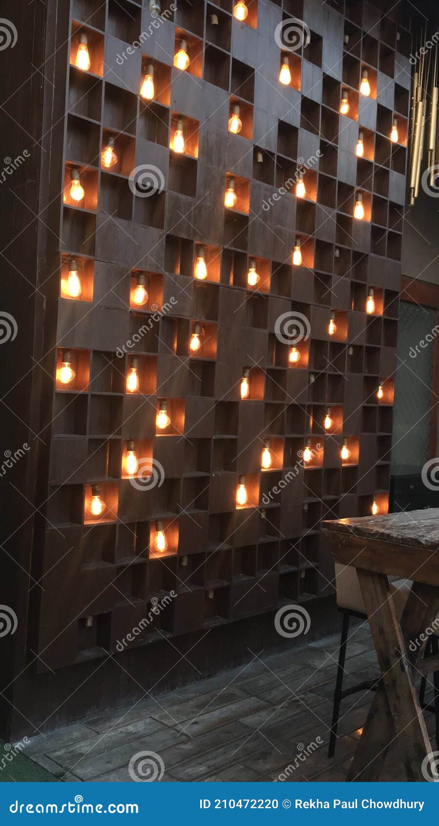 Feature Wall Lighting stock photo. Image of ceiling - 210472220