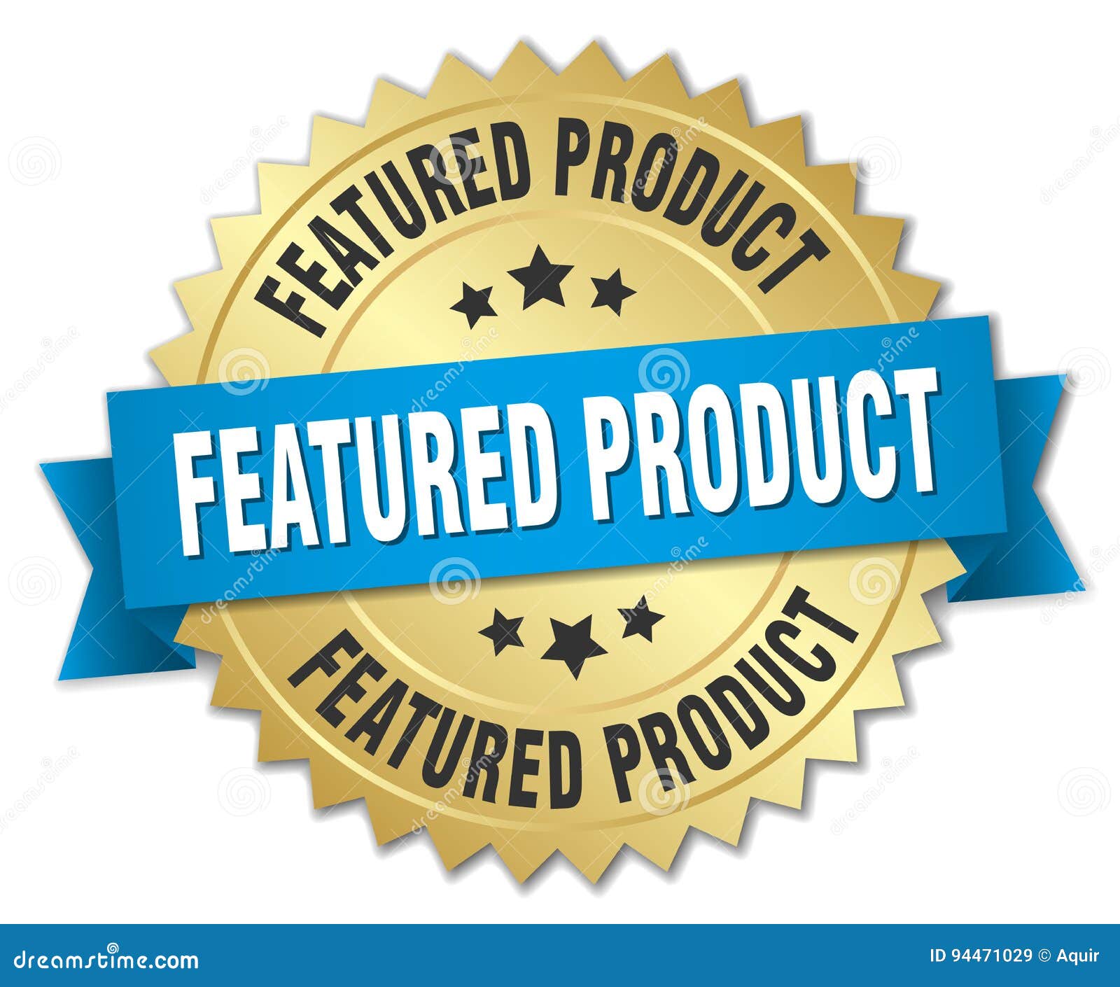 Featured Product Round Isolated Badge Stock Vector - Illustration of ...