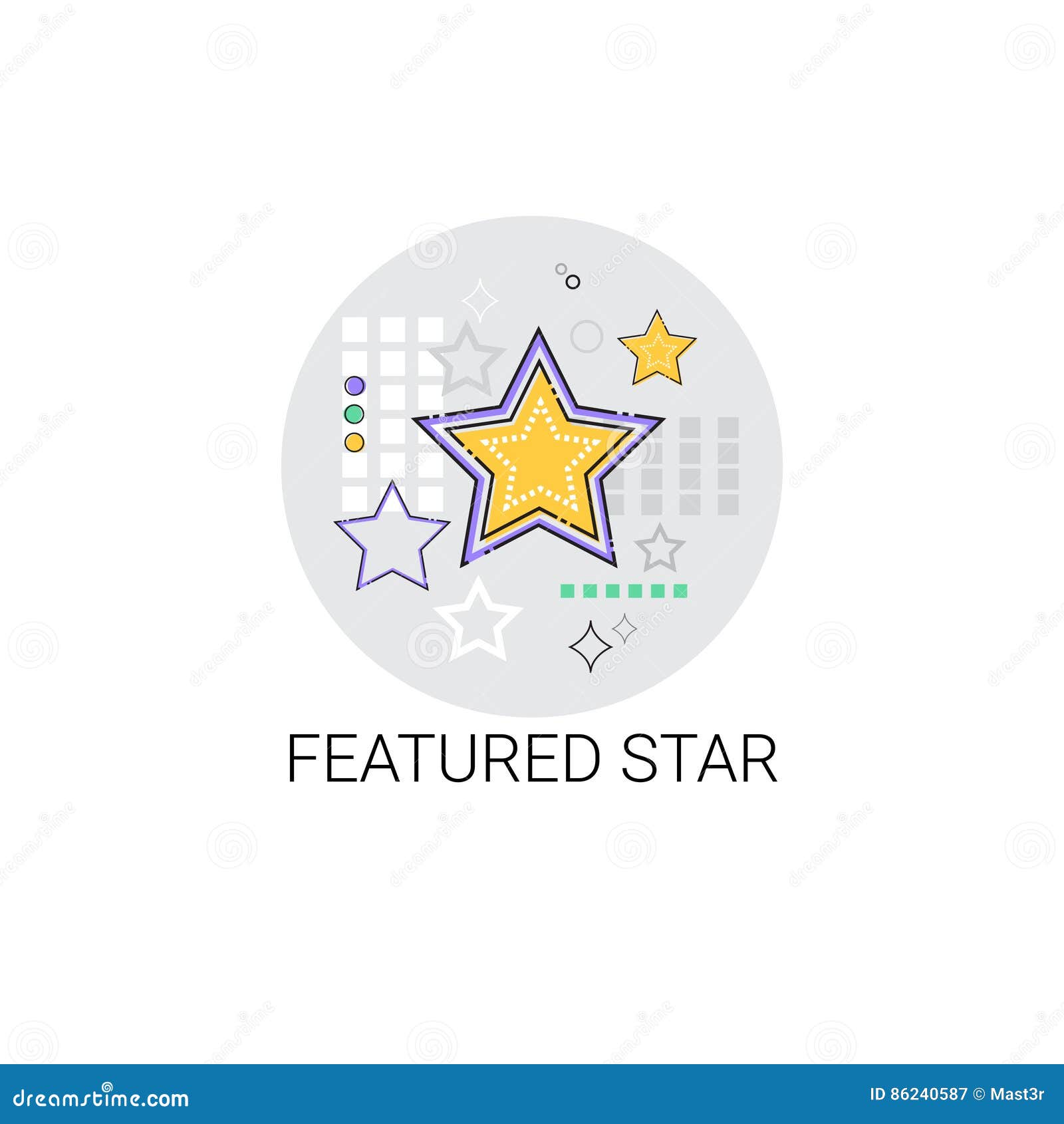Star Favorite Icon Mark In Filled Style Cartoon Vector | CartoonDealer ...