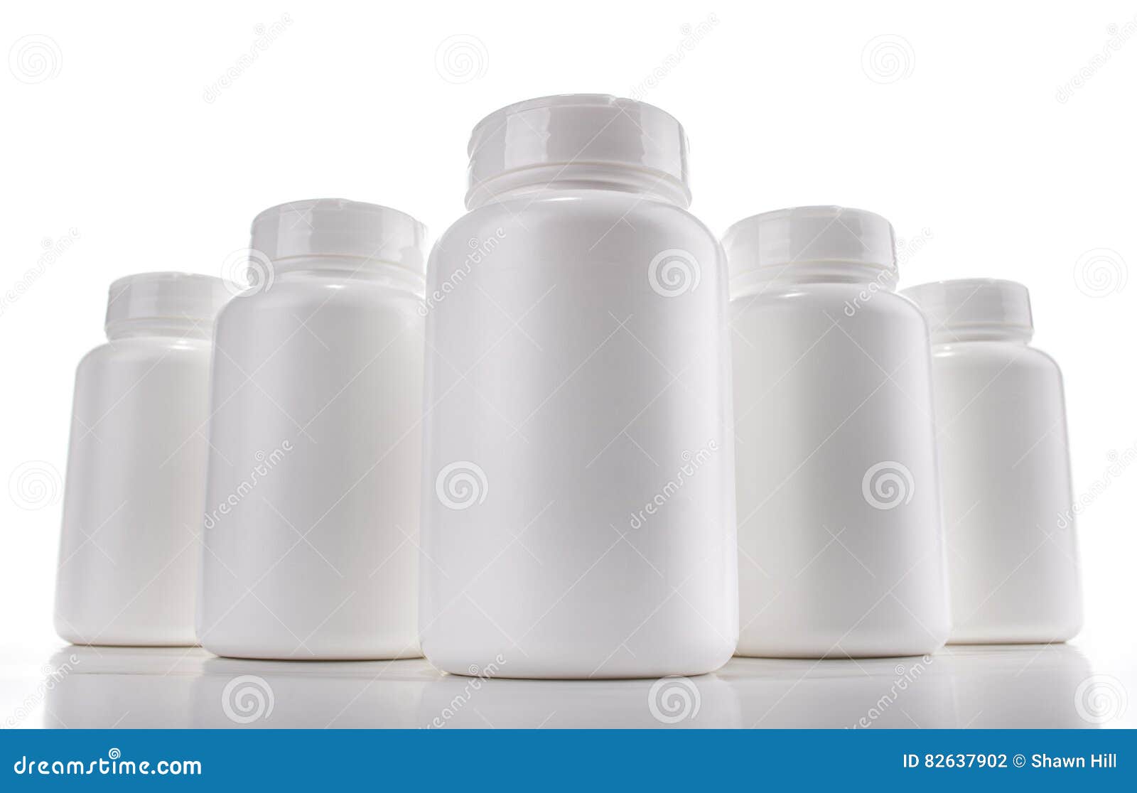 Generic White Supplement Bottles - Featured Stock Photo - Image of caps ...