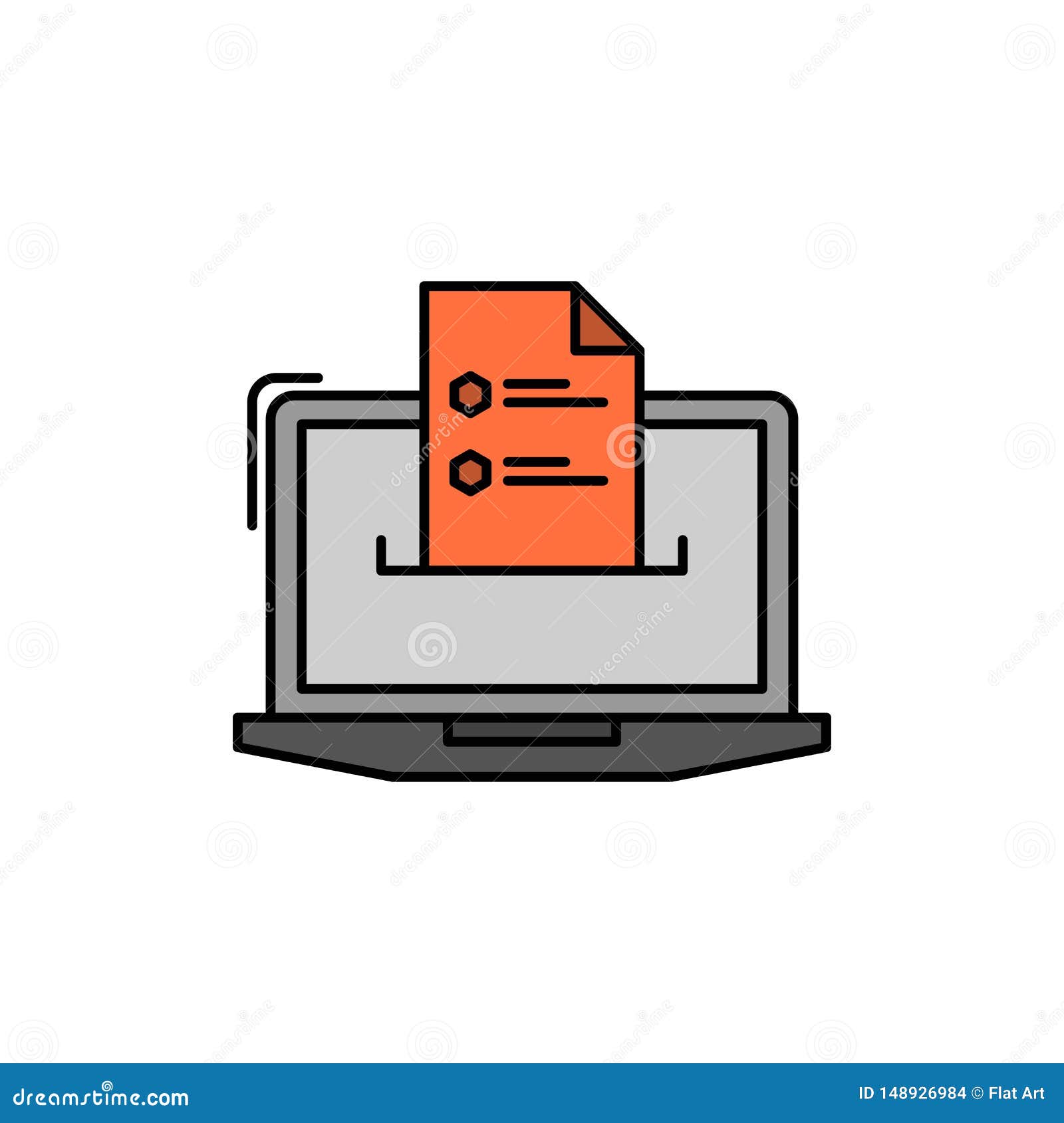 Features, Business, Computer, Online, Resume, Skills, Web Flat Color ...