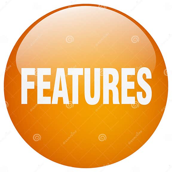 Features button stock vector. Illustration of website - 122790672