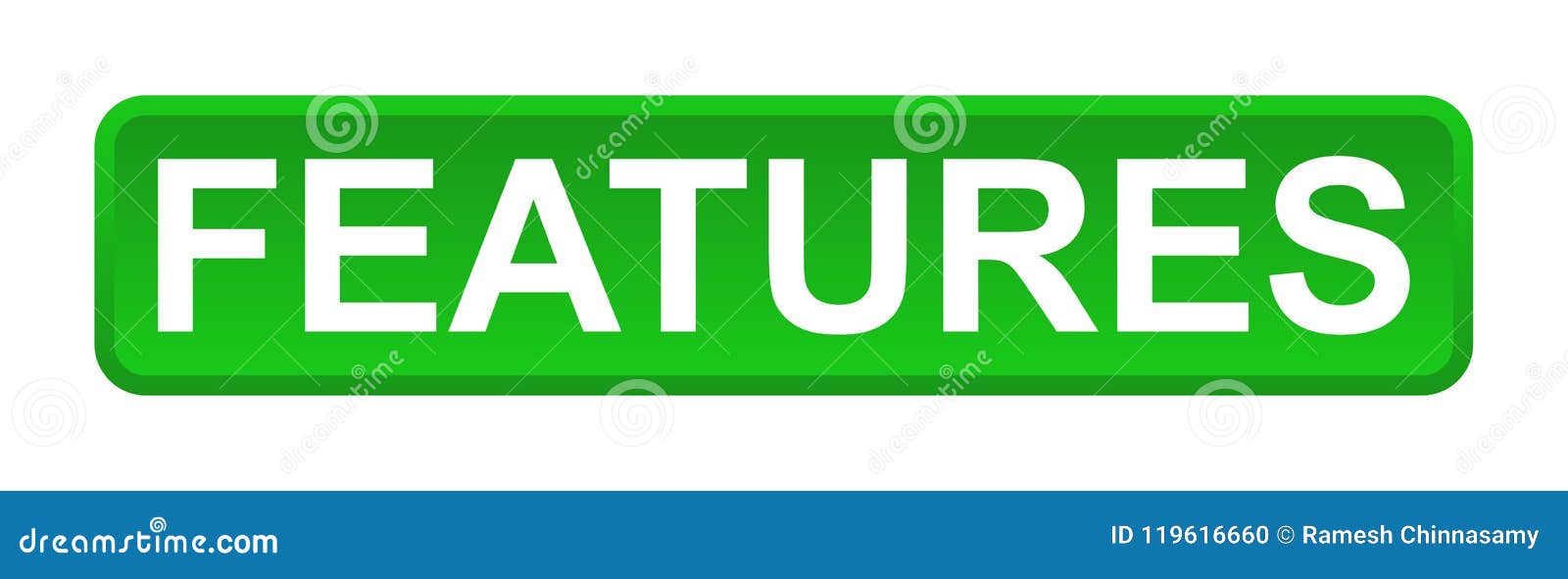 Features button stock vector. Illustration of commodity - 119616660