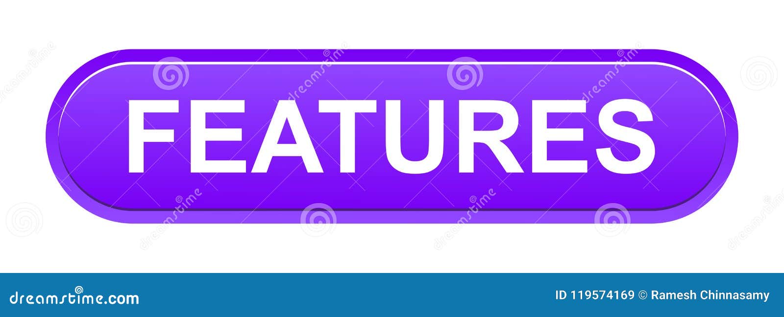 Features button stock vector. Illustration of element - 119574169