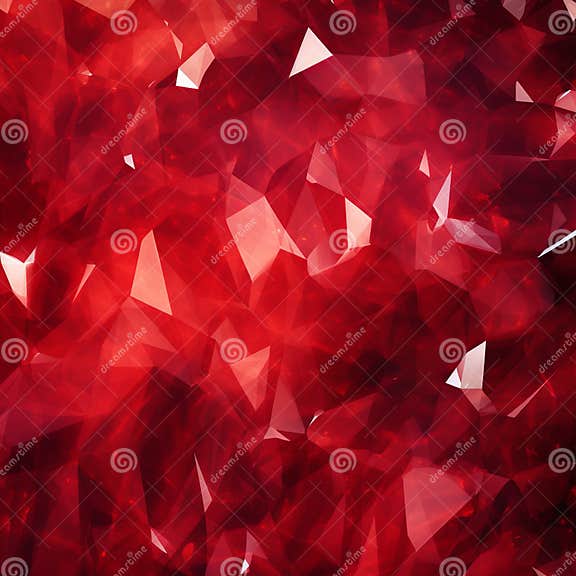 Abstract Ruby Crystal Structure in Dark Red and Blue Colors with a ...