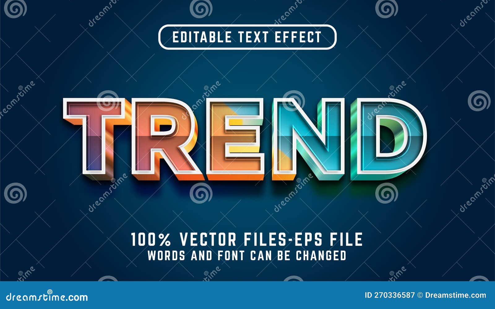 Trend Editable Eps Text Effect Stock Vector - Illustration of retro ...