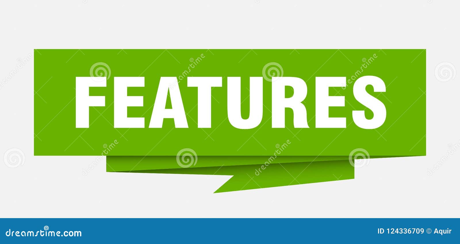 Features stock vector. Illustration of paper, sticker - 124336709