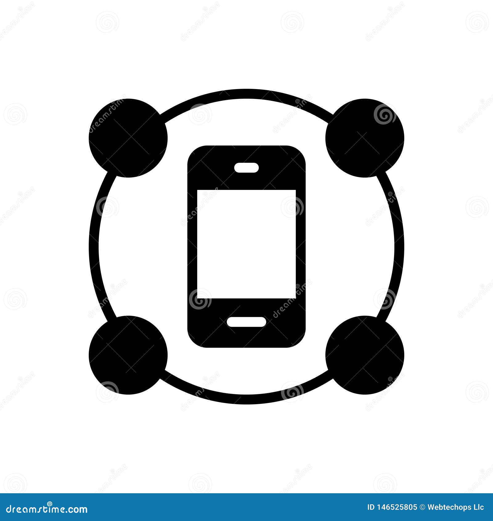 Black Solid Icon for Features Mobile, Smartphone and Development Stock ...