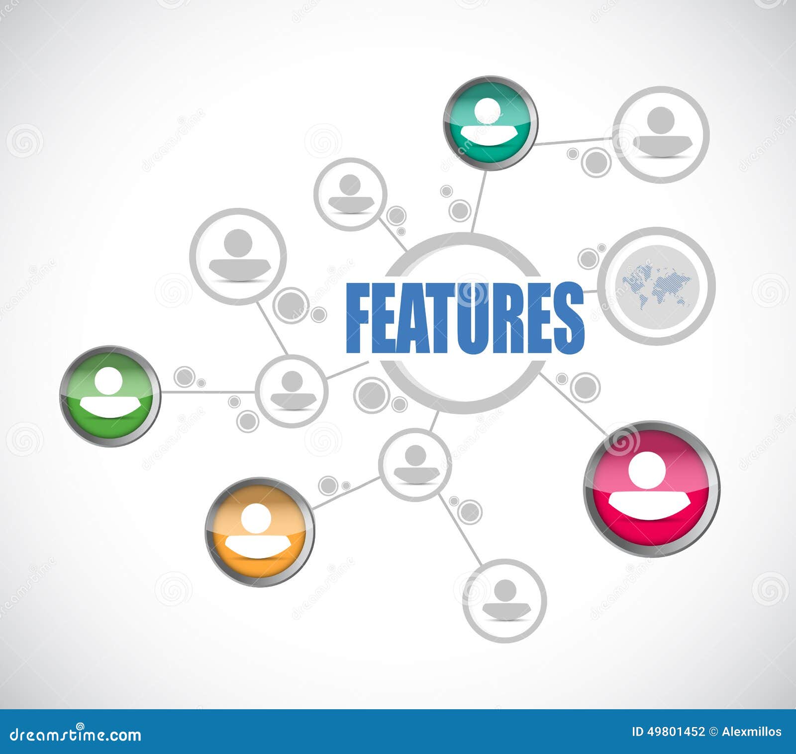 Features People Diagram Illustration Design Stock Illustration ...