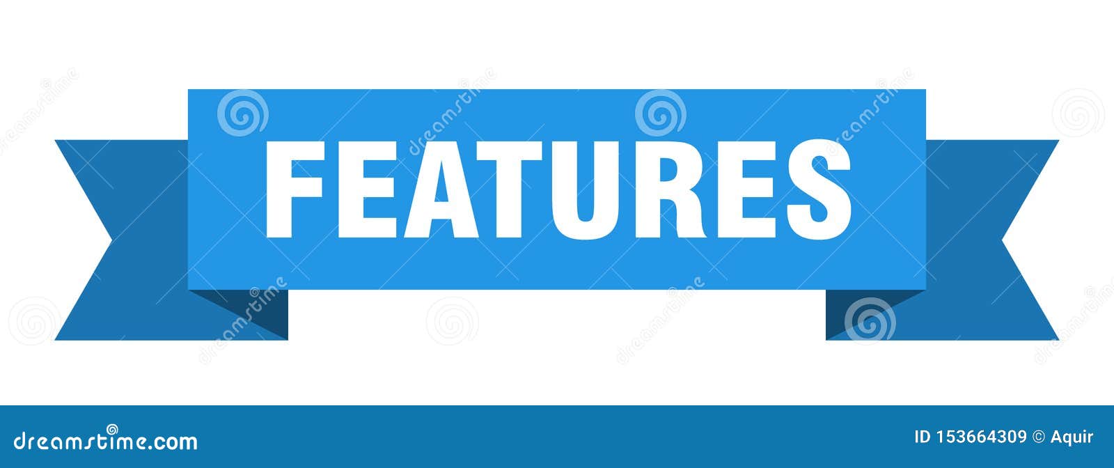 Features ribbon. stock vector. Illustration of vector - 153664309
