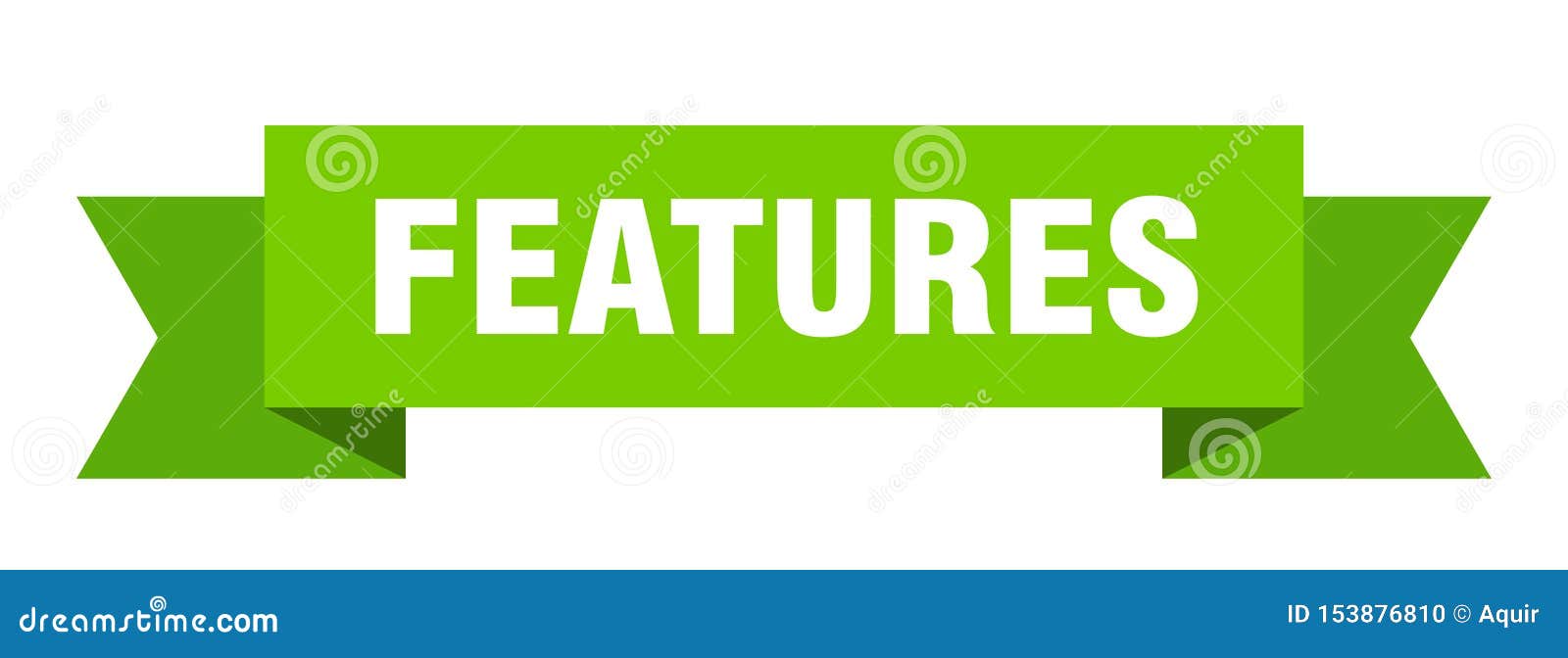 Features ribbon. stock vector. Illustration of sign - 153876810