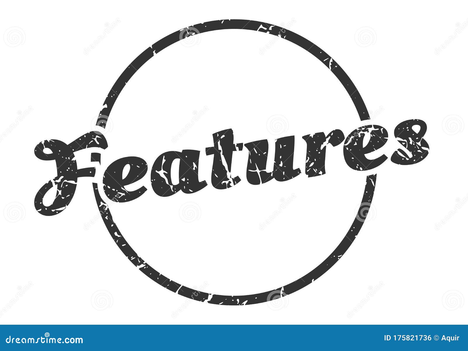 Features Sign. Features Round Vintage Stamp Stock Vector - Illustration ...