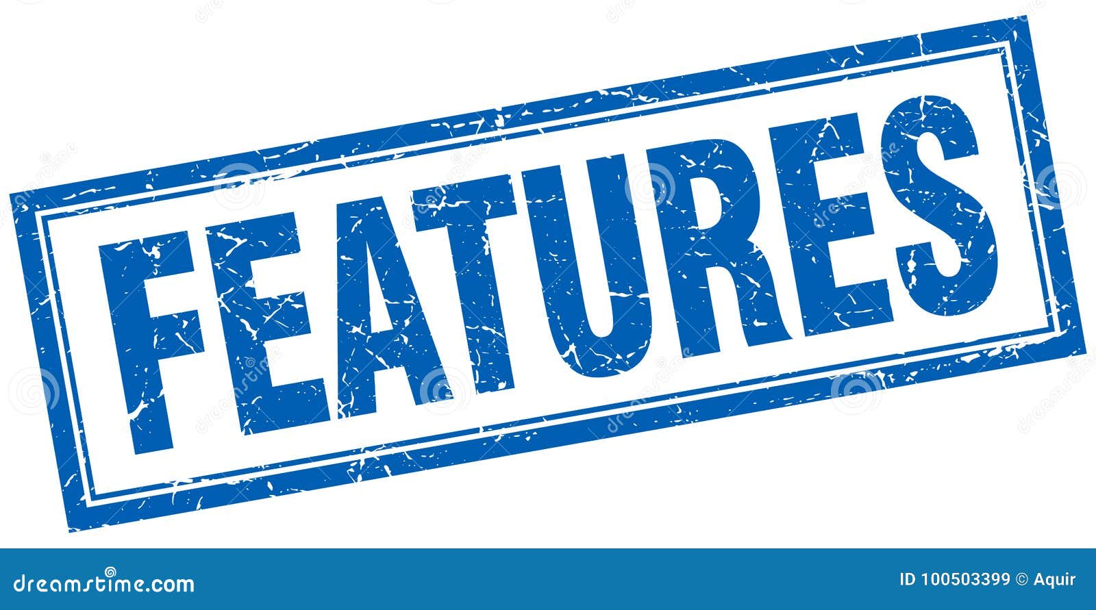 Features stamp stock vector. Illustration of background - 100503399