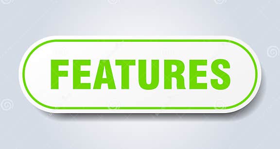 Features sticker. stock vector. Illustration of sticker - 158774160