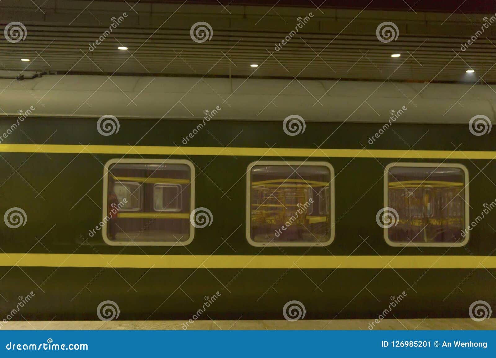The Window of the Train Car Stock Image - Image of station, light ...