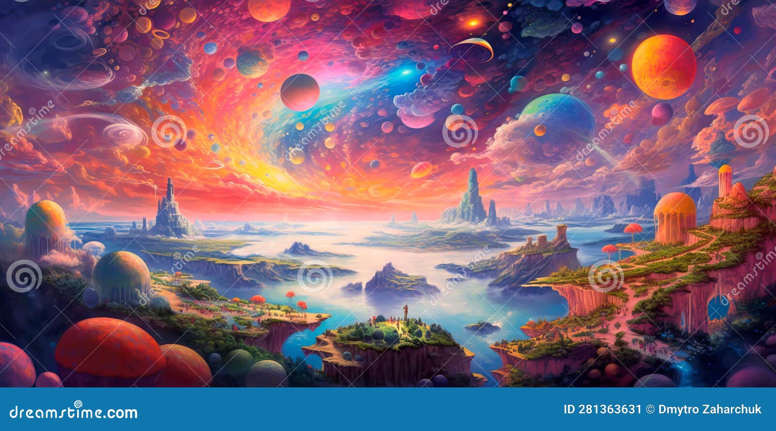 Featuring a Celestial Realm, Where an Array of Captivating Floating ...