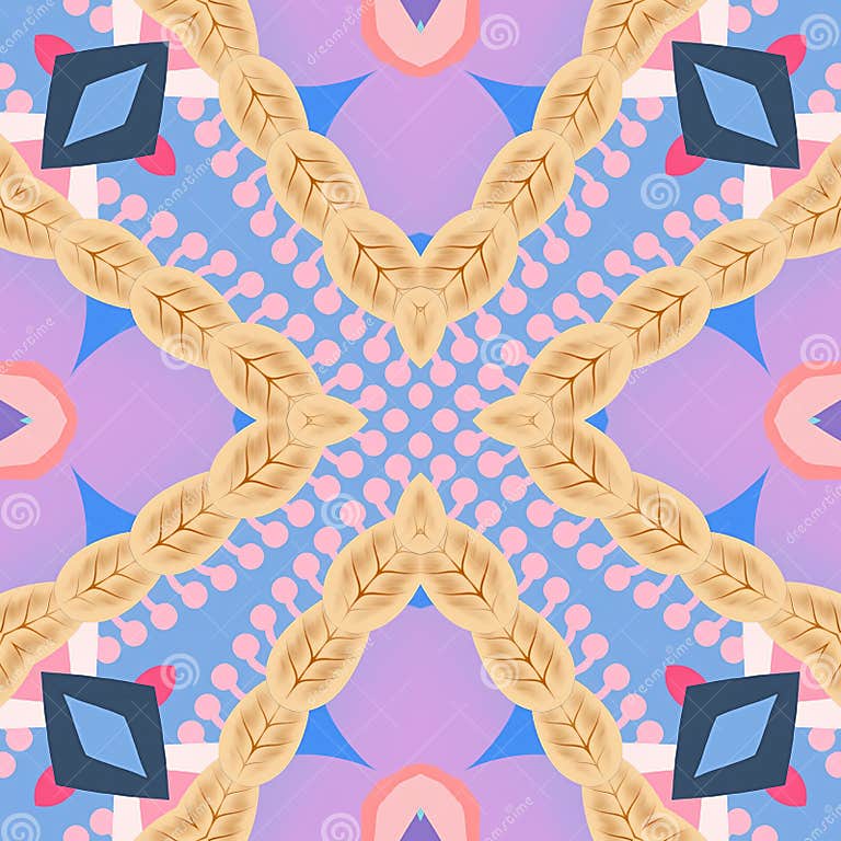 Colorful Braided Pattern with Dynamic Geometric Shapes Stock ...
