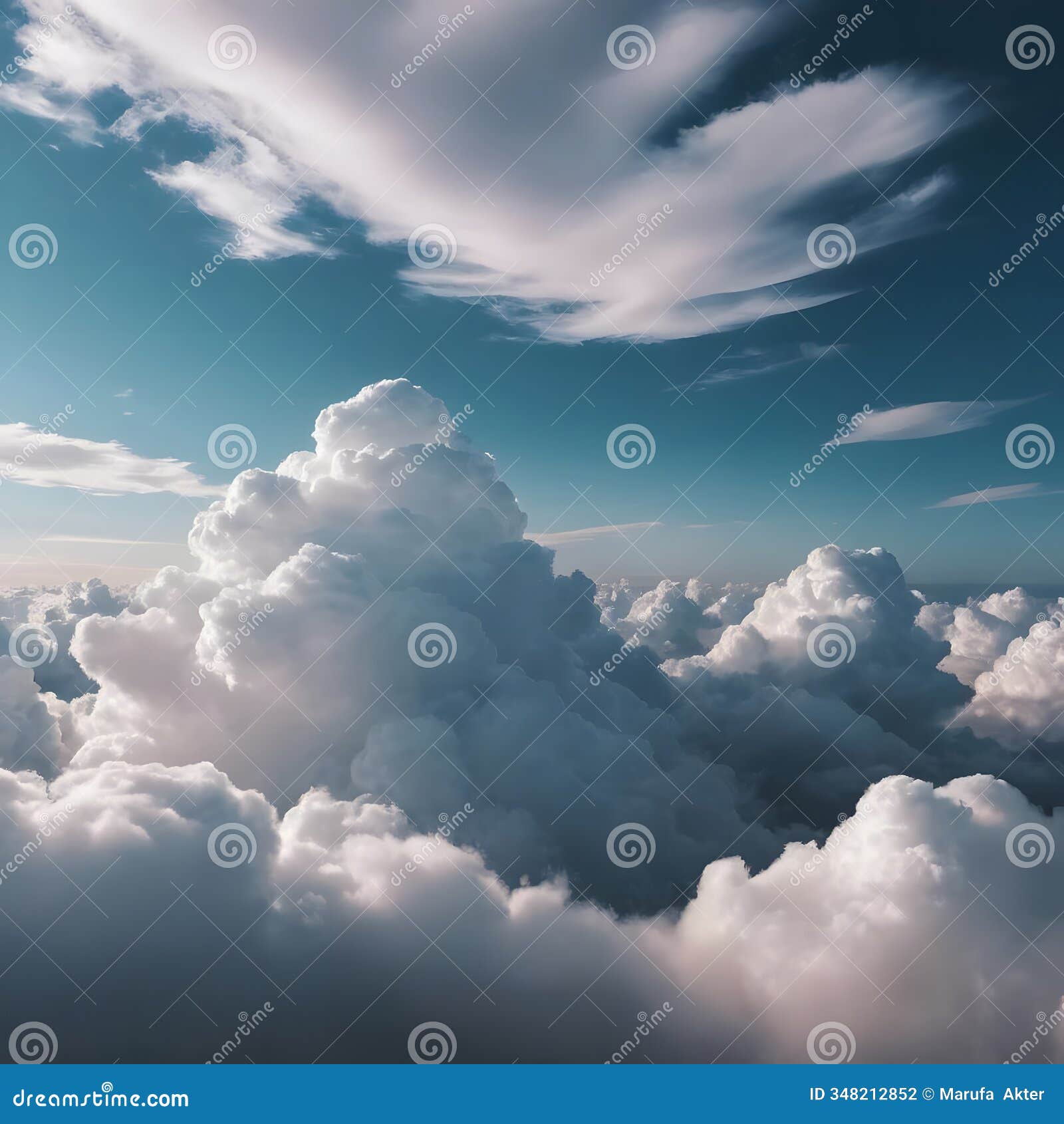 Featuring Clouds with a Calming Effect Stock Illustration ...