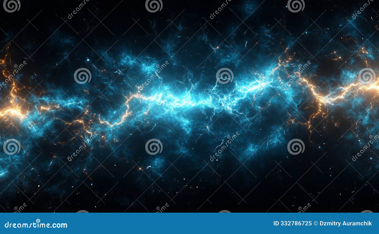 Featuring a Realistic Thunder Light and Blue Smoke Cloud Bottom Frame ...