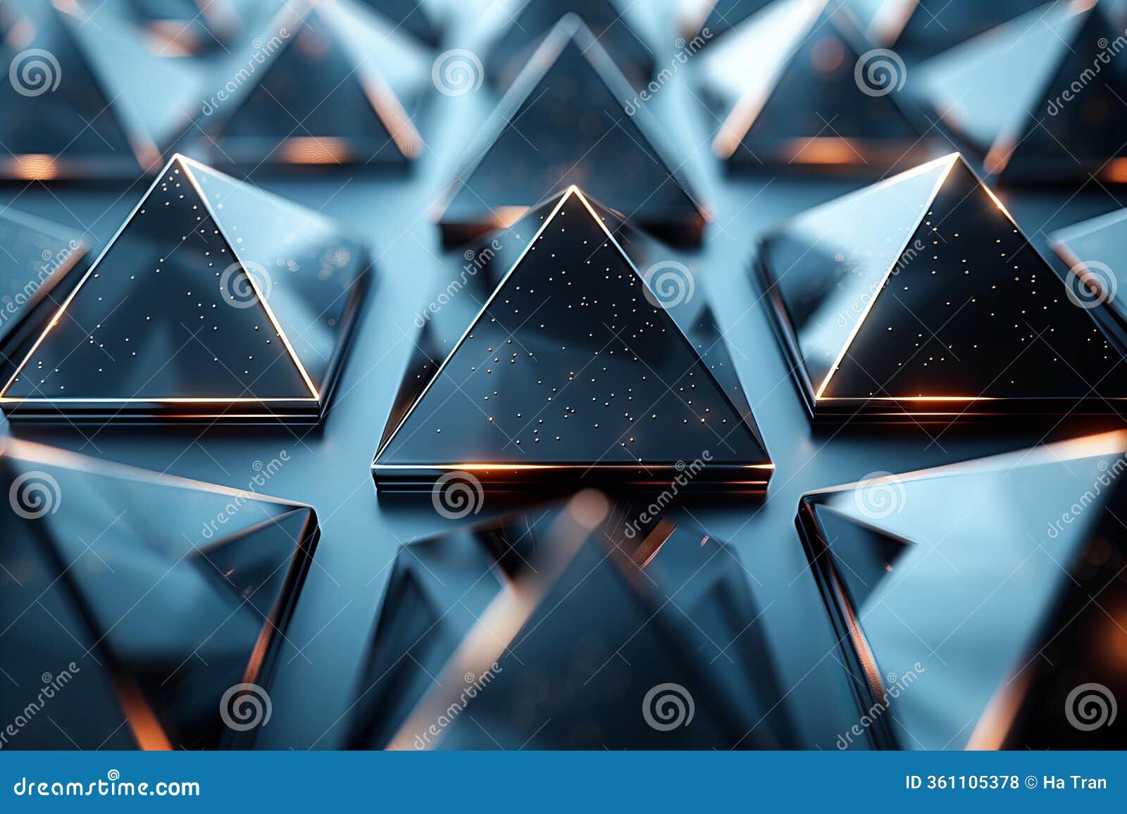 Featuring a Shiny Triangles on the Blue Background, High Quality, High ...