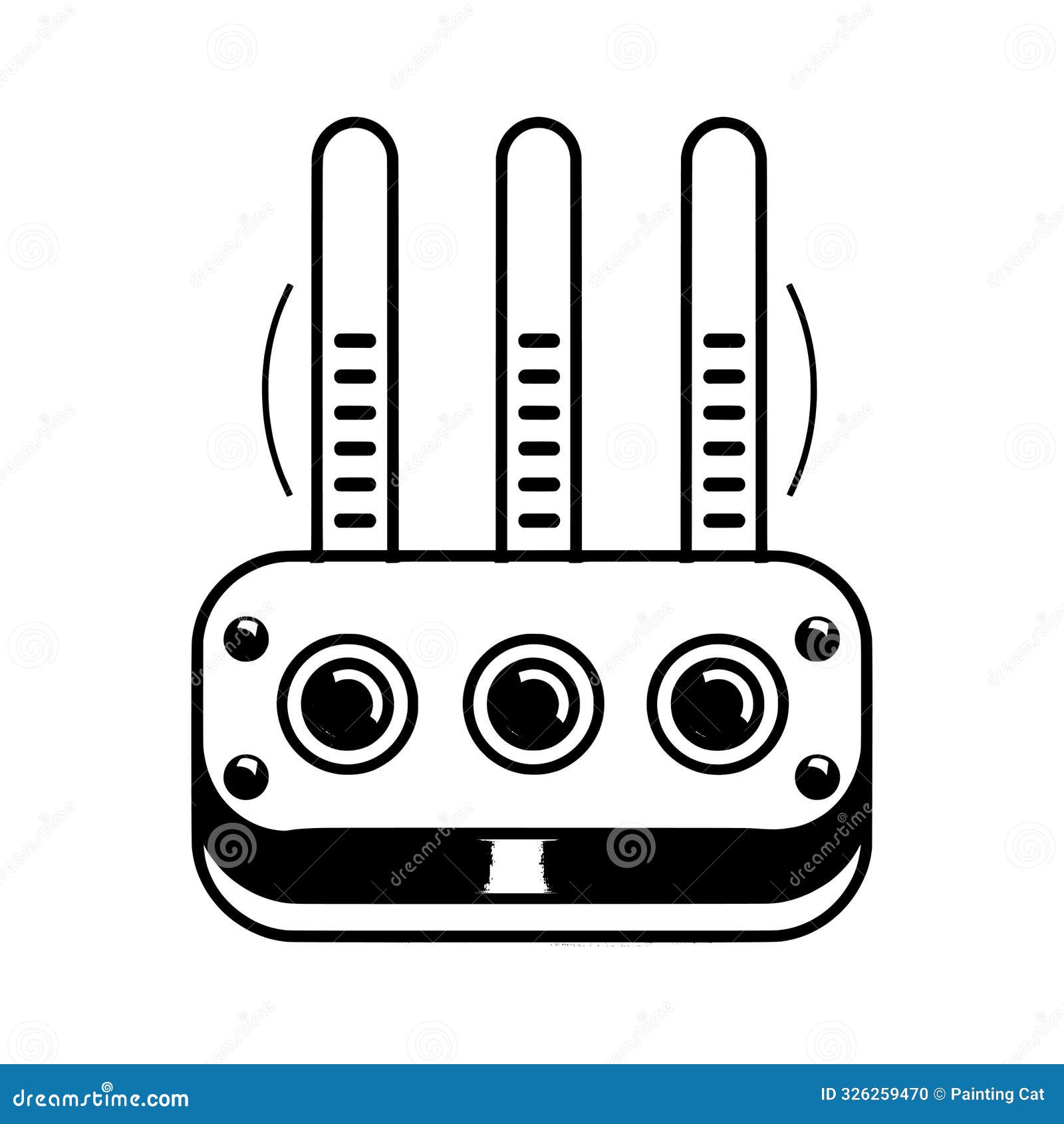 Featuring a Simple Icon of Two Large, Overlapping Circles with Three ...
