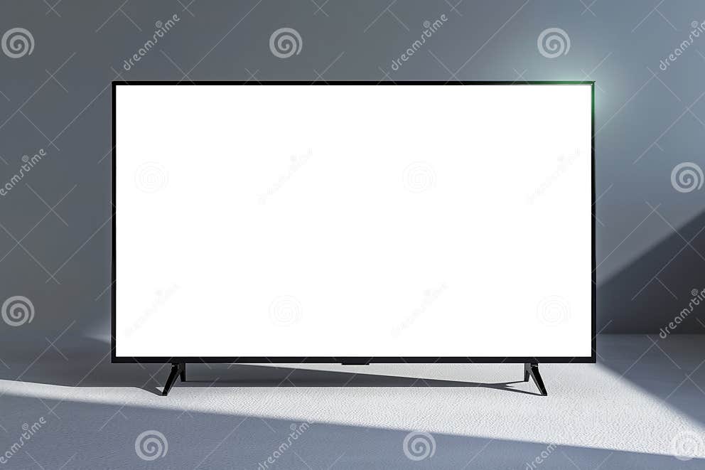 Sleek Television Screen with Dynamic Lighting Effect Stock Image ...