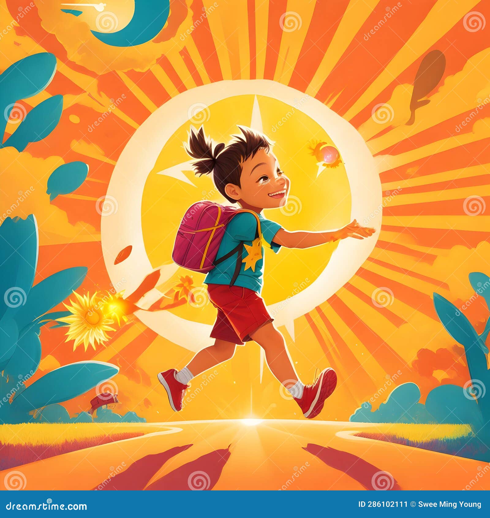 Featuring a Sun Morphing Symbolizing the Transition from Summer ...