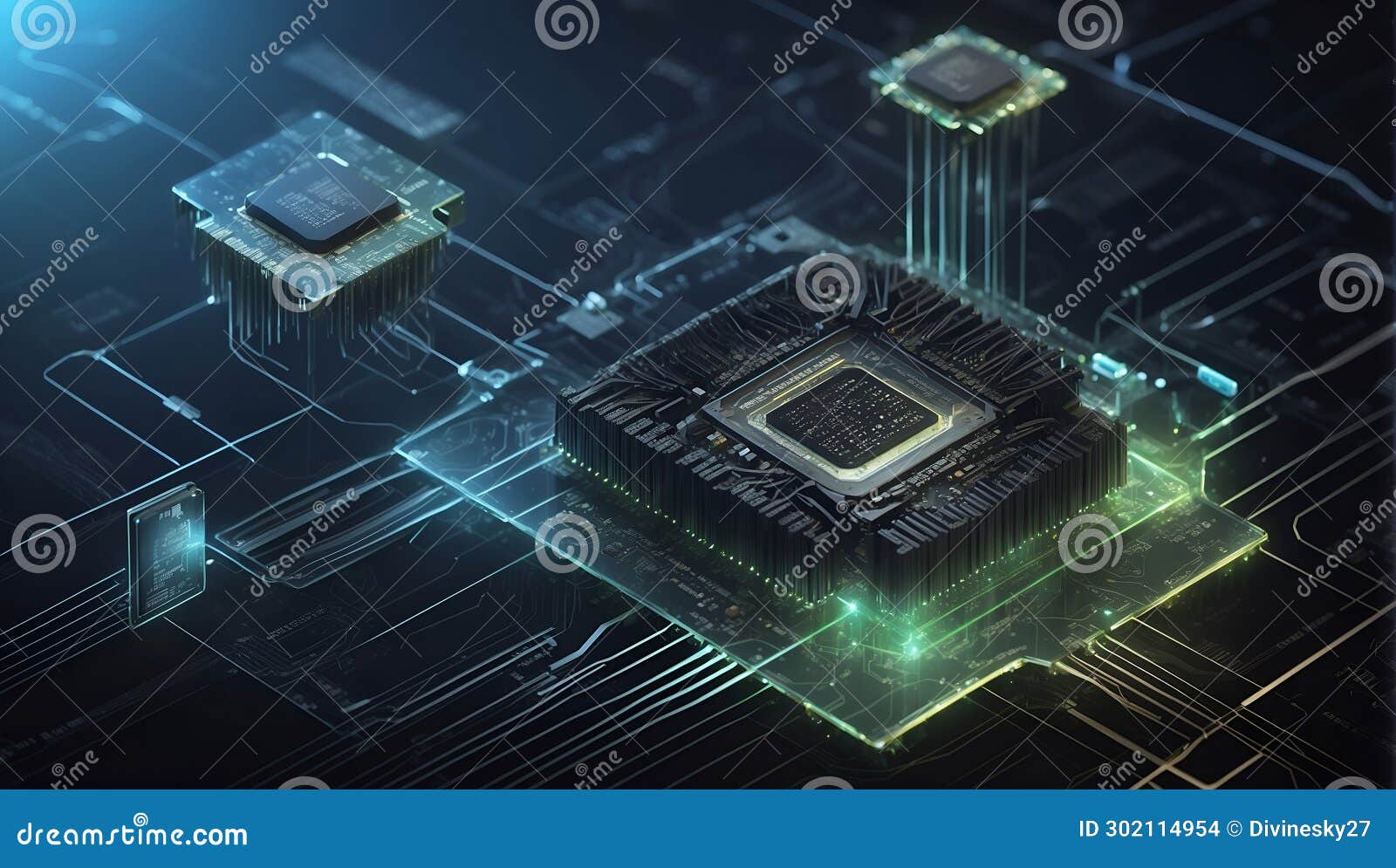 Trapped Ion Quantum Architecture. AI Generate Stock Illustration ...