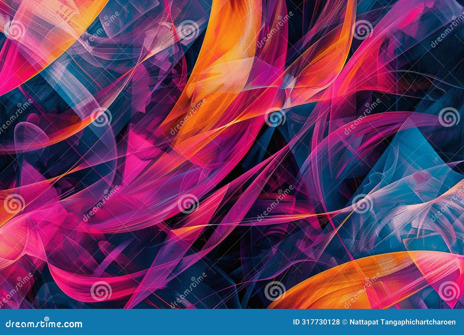 Featuring Vibrant Abstract Shapes and Patterns, this Digital Background ...