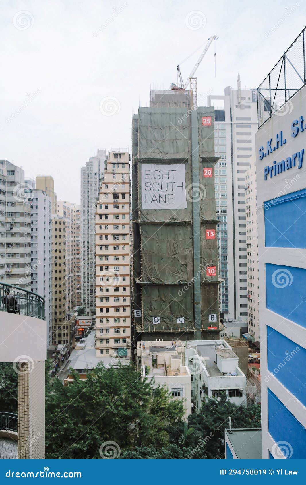Feb 7 2015 Hong Kong Crowded Building at Sai Ying Pun Editorial Stock ...