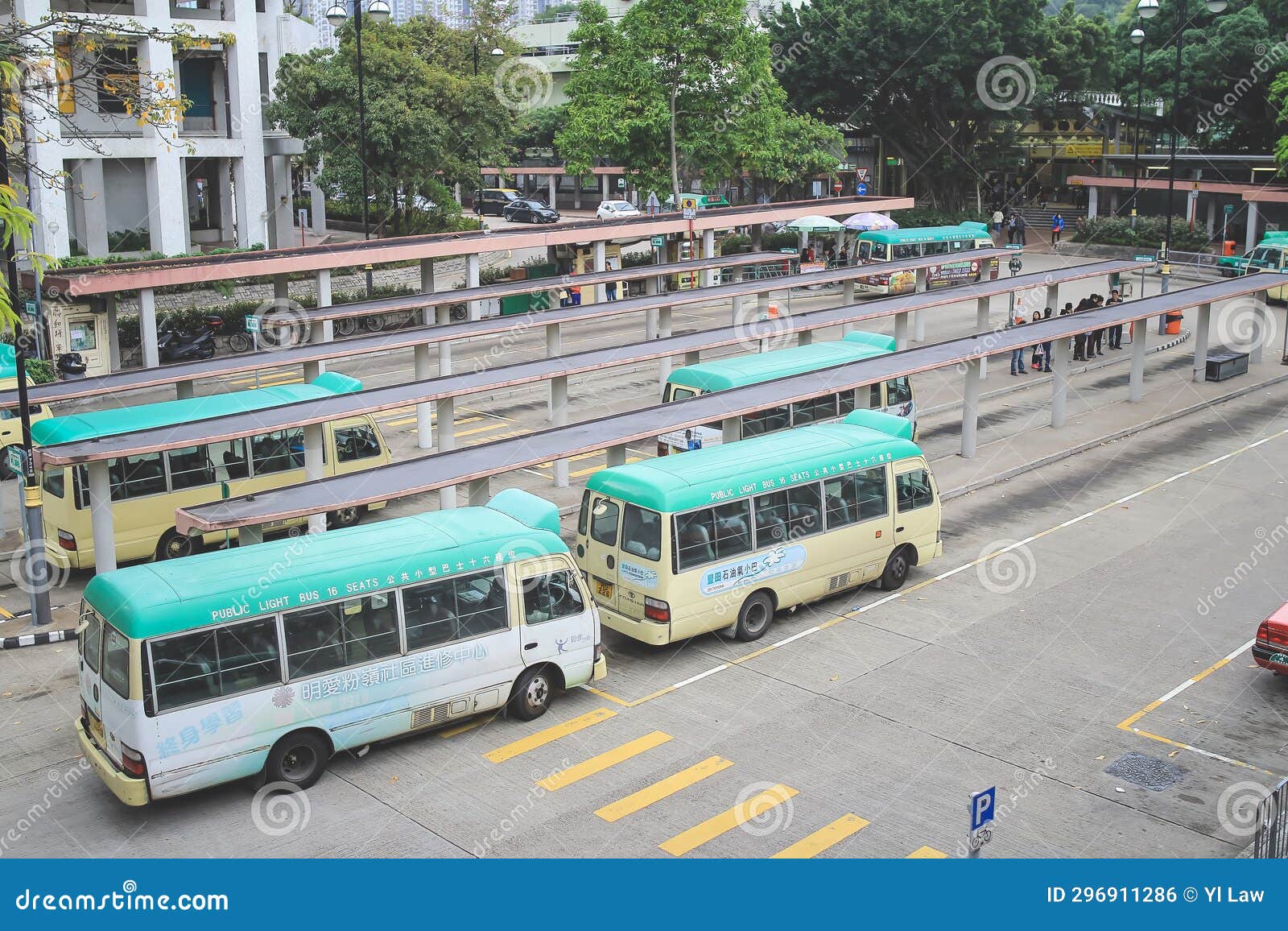Feb 19 2015 the Mini Bus Station at Hong Kong Editorial Photo - Image ...