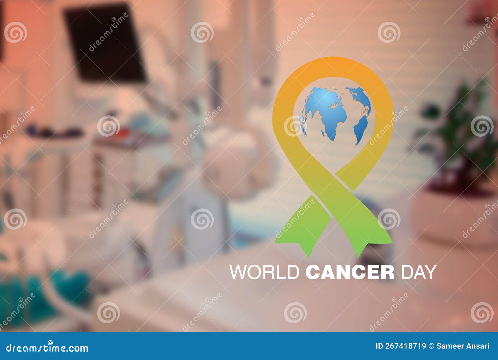 Feb 4 World Cancer Day, World Cancer Day and Cancer Day Art Stock Image ...