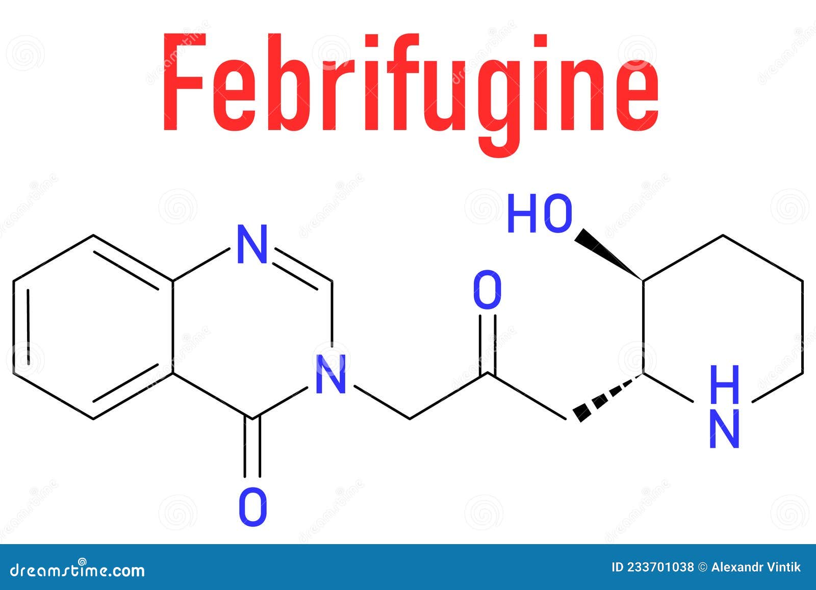 Febrifugine Alkaloid Molecule, First Isolated from Dichroa Febrifuga ...