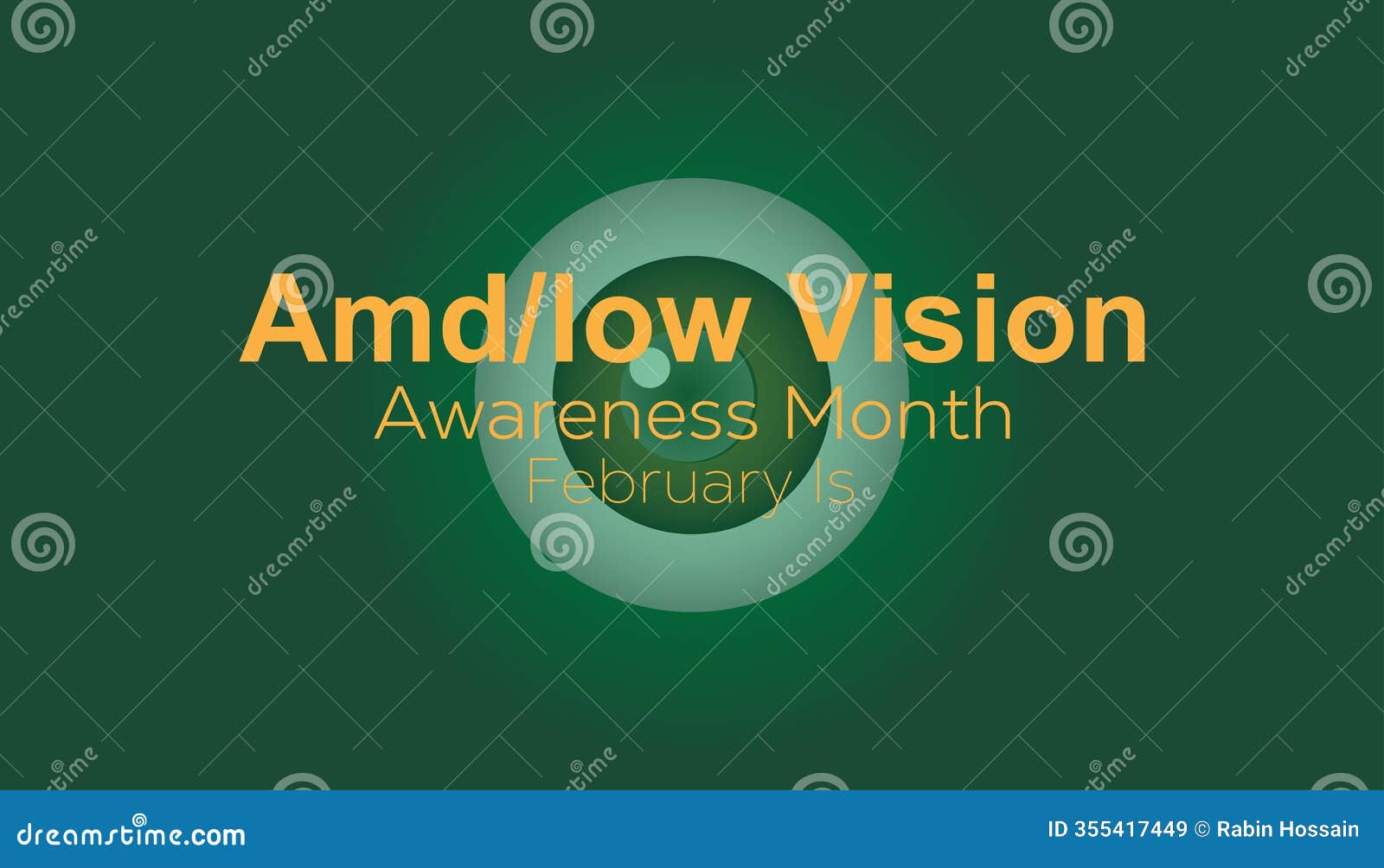 February is Amd Low Vision Awareness Month. Stock Illustration ...