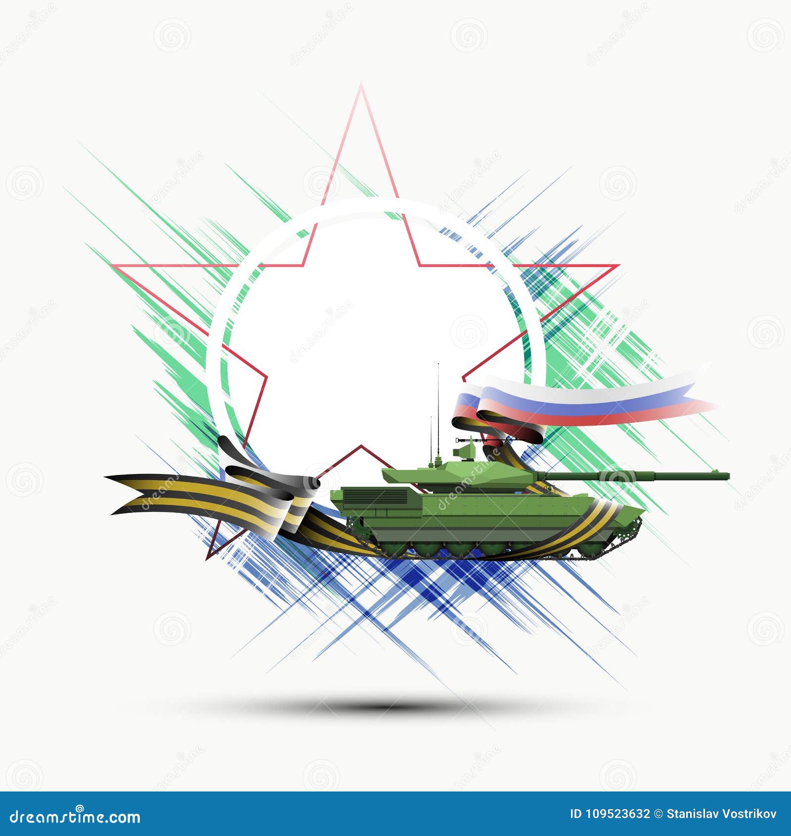 February 23, Background with Tank, for Banner - Vector Eps10 Stock ...