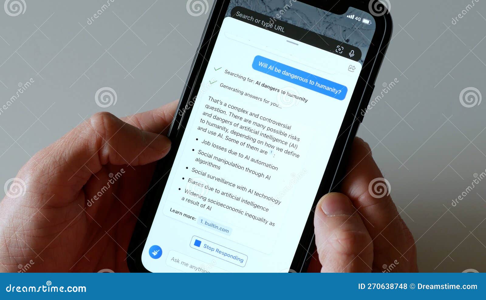 FEBRUARY 27, 2023: Bing, Microsoft AI Chat, IPhone Screen Close-up of ...
