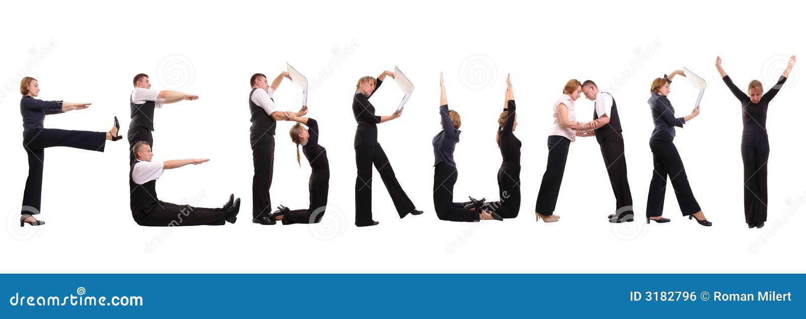 February business group stock photo. Image of letter, businessman - 3182796