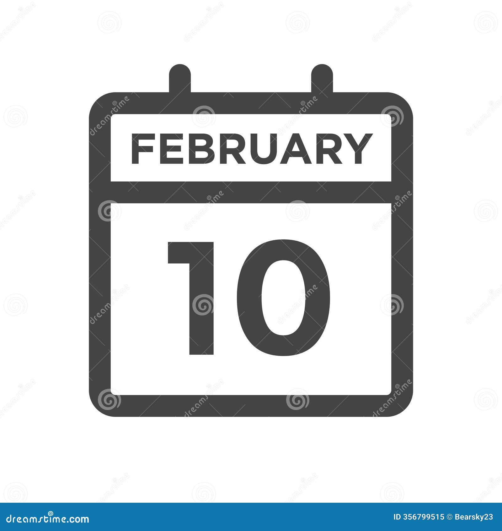 February 10 Calendar Day or Calender Date for Deadlines or Appointment ...