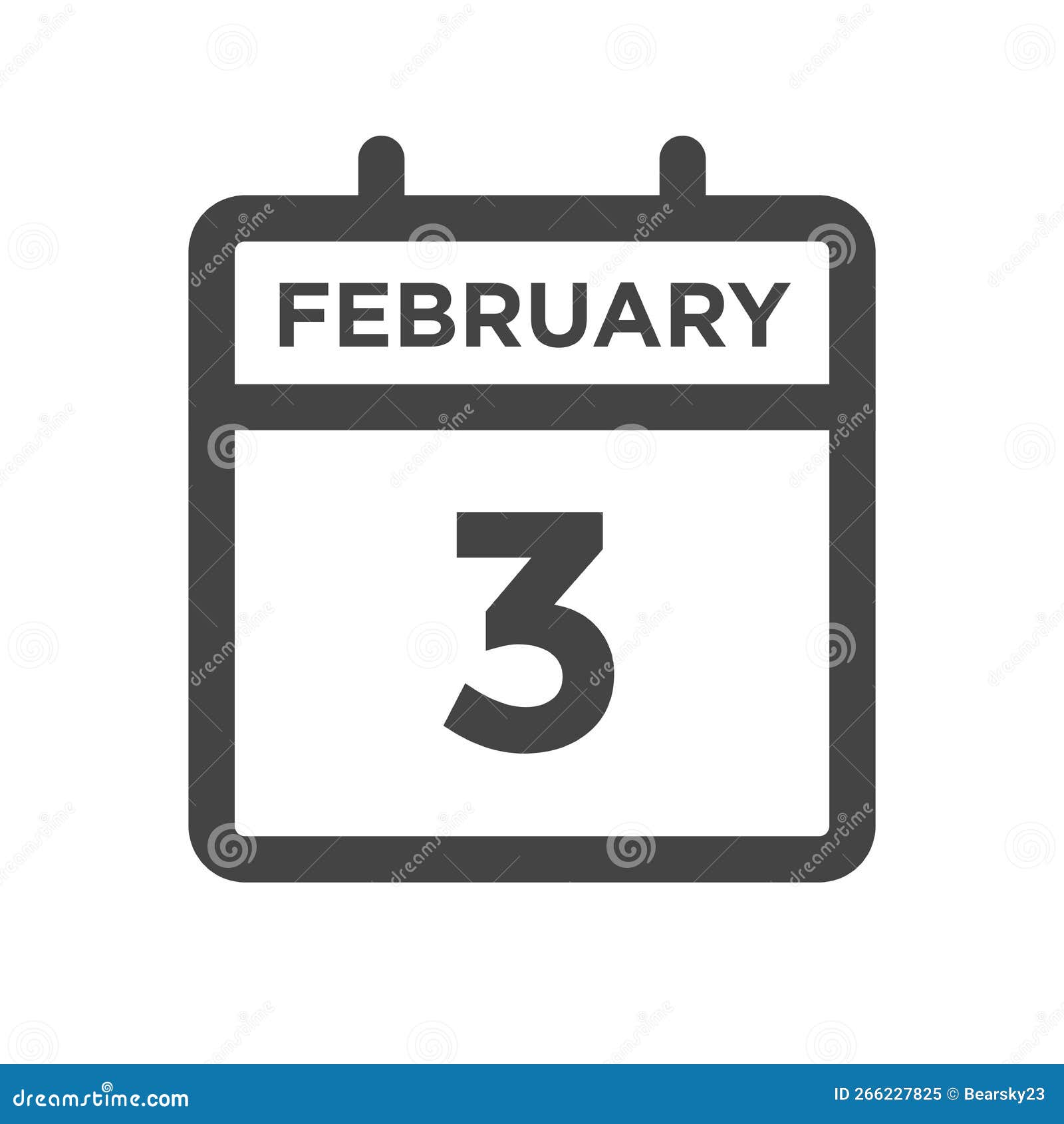 February 3 Calendar Day or Calender Date for Deadlines or Appointment ...