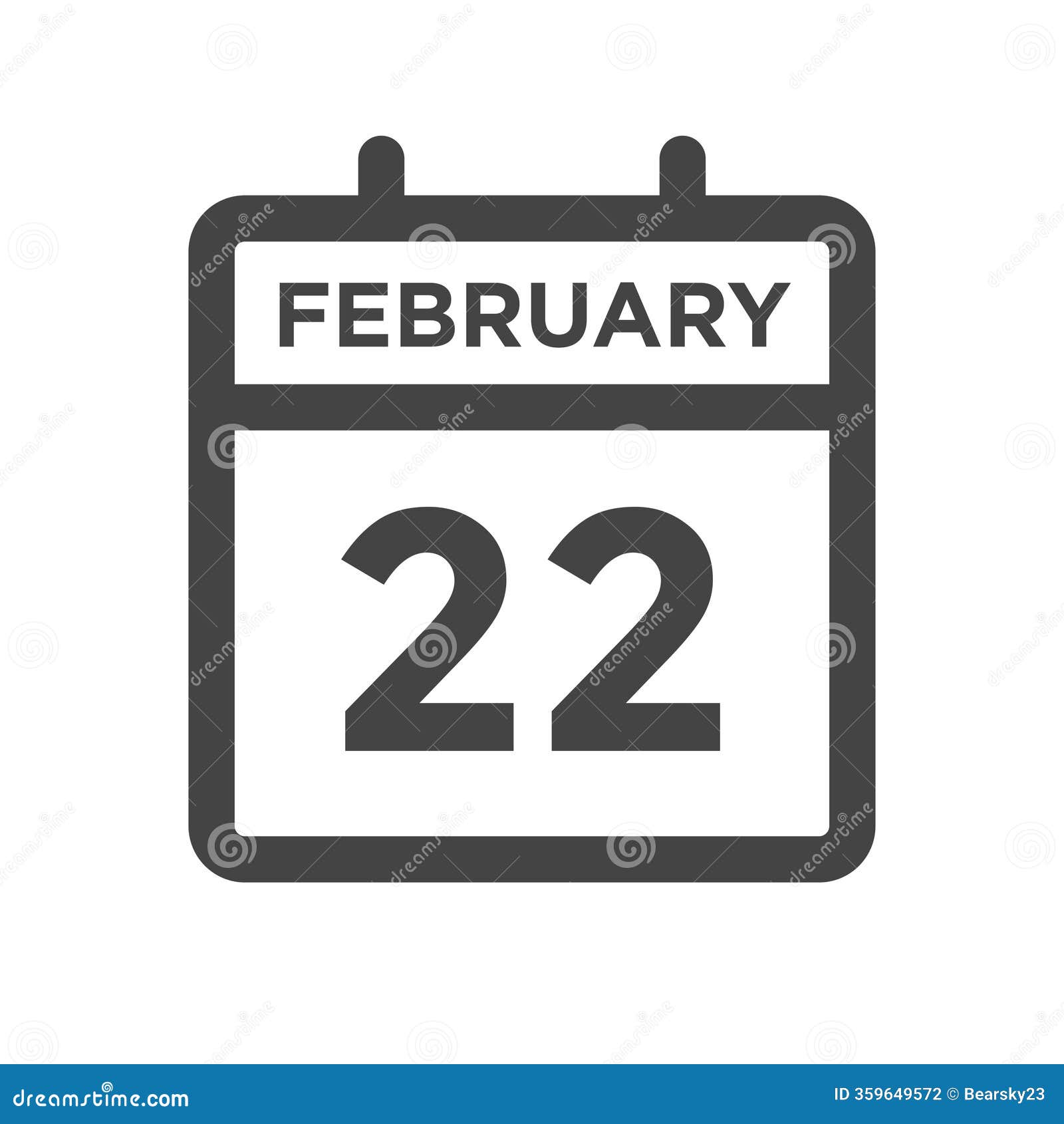February 22 Calendar Day or Calender Date for Deadlines or Appointment ...