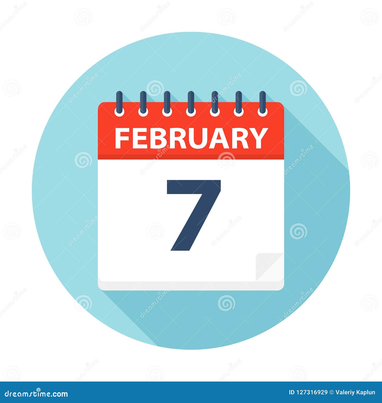 February 7 - Calendar Icon stock illustration. Illustration of 2020 ...