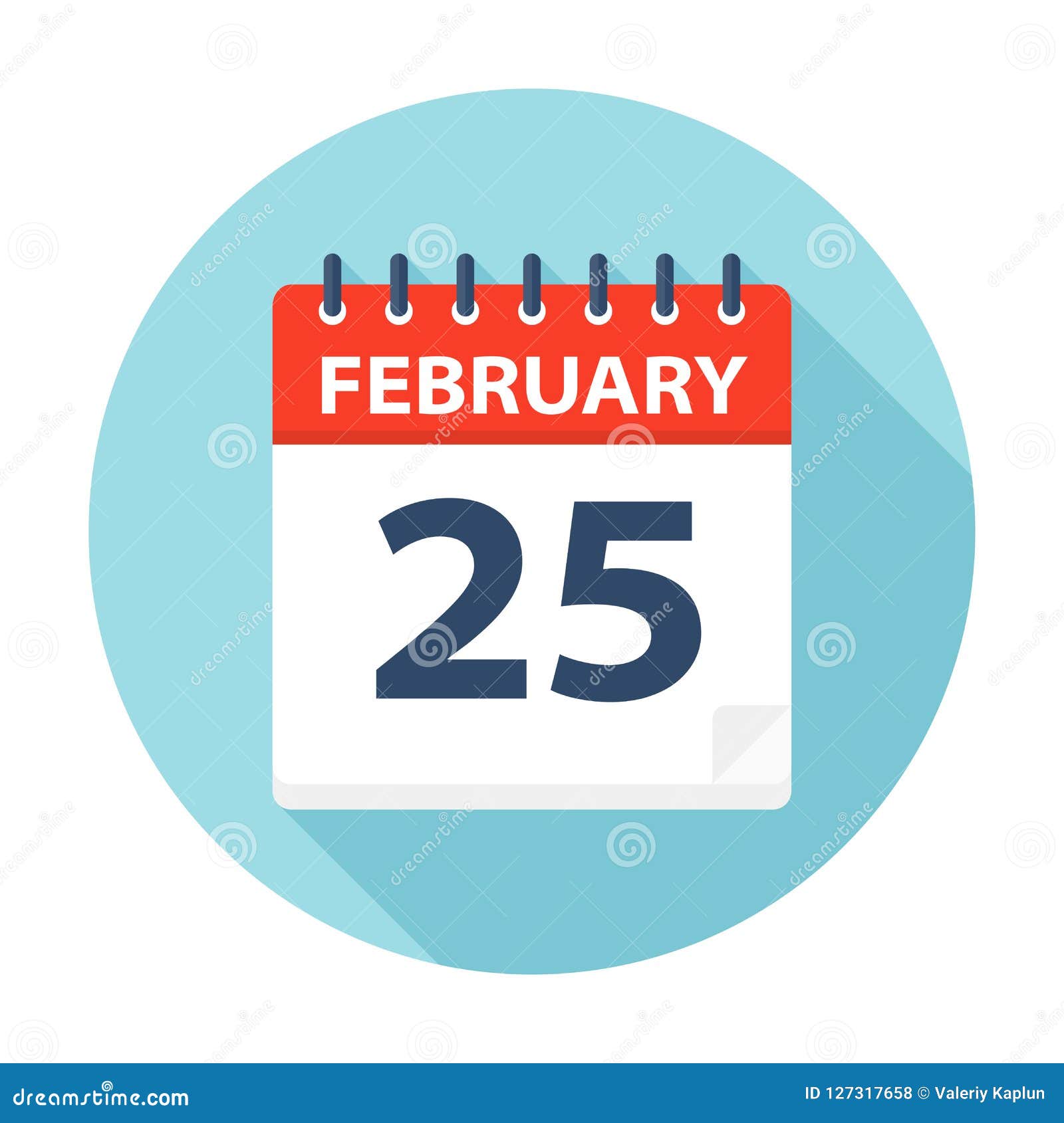 February 25 - Calendar Icon Stock Illustration - Illustration of 2022 ...