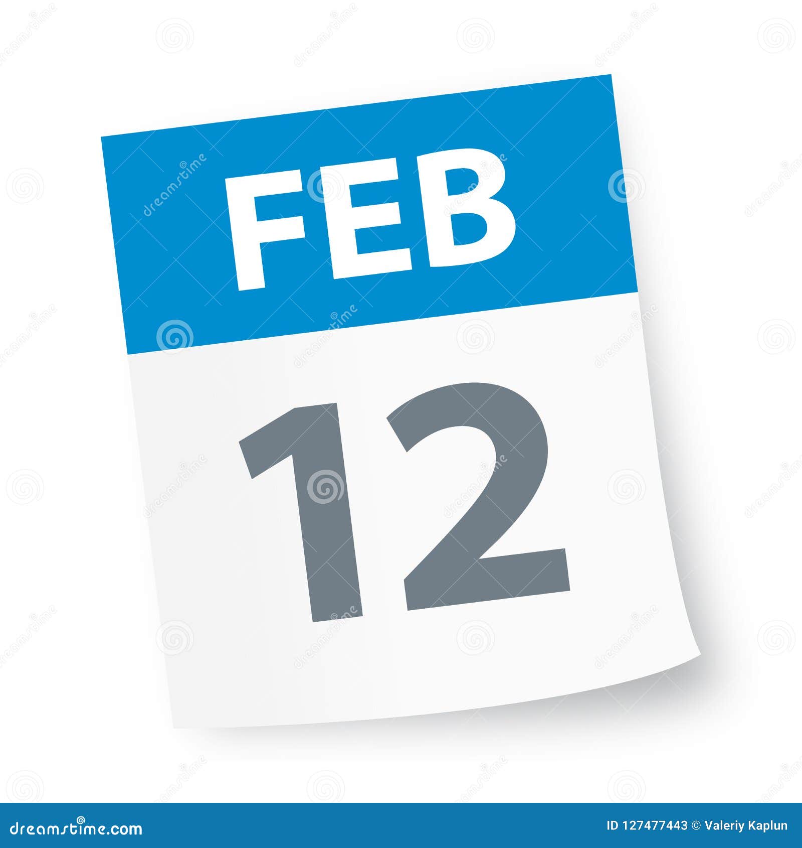 February 12 - Calendar Icon Stock Illustration - Illustration of leaf ...