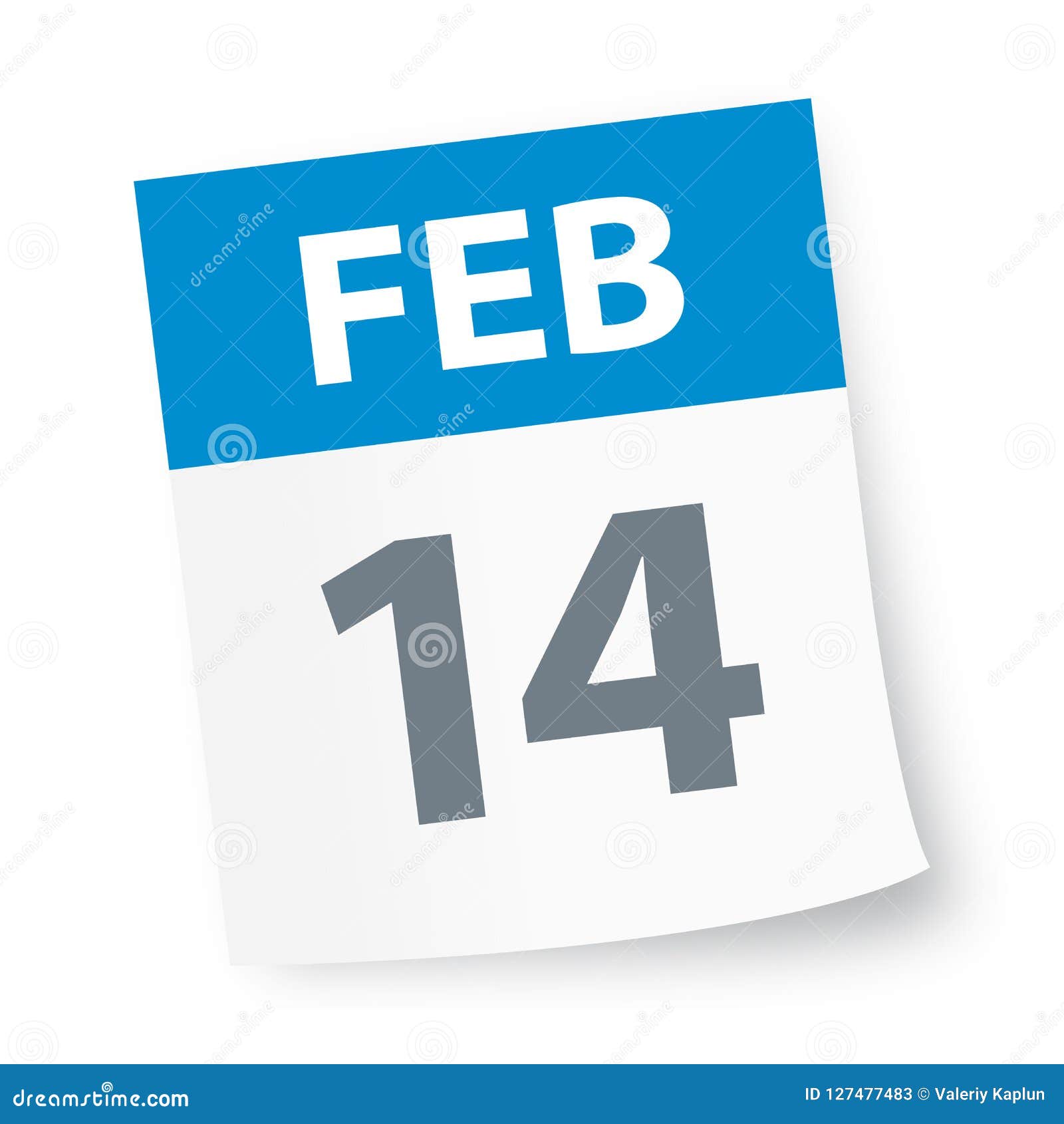 February 14 - Calendar Icon Stock Illustration - Illustration of 2021 ...