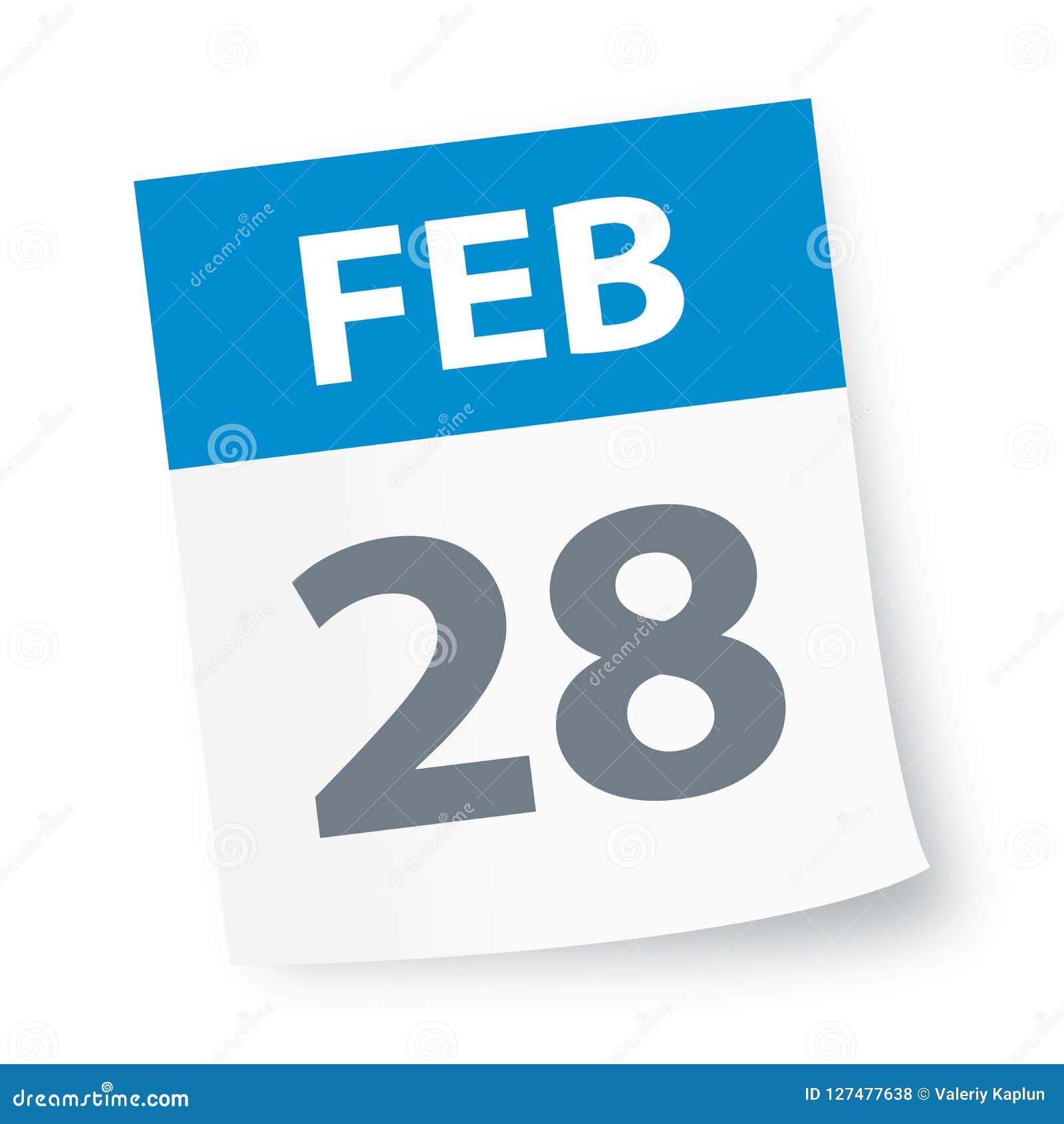 February 28 - Calendar Icon Stock Illustration - Illustration of ...